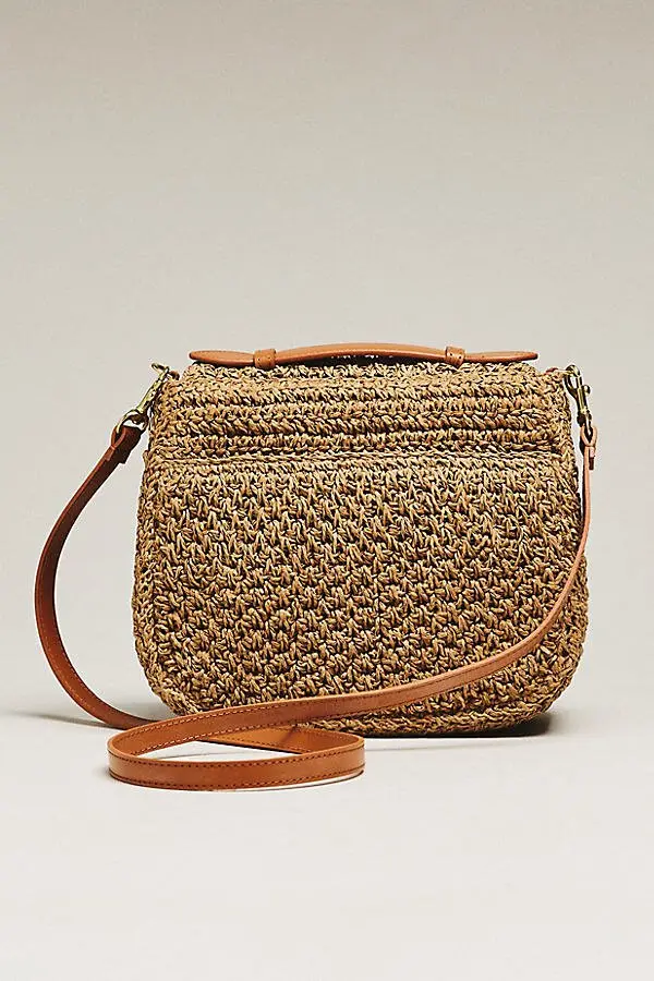 Clare V. Louis Straw Shoulder Bag