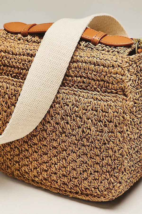 Clare V. Louis Straw Shoulder Bag