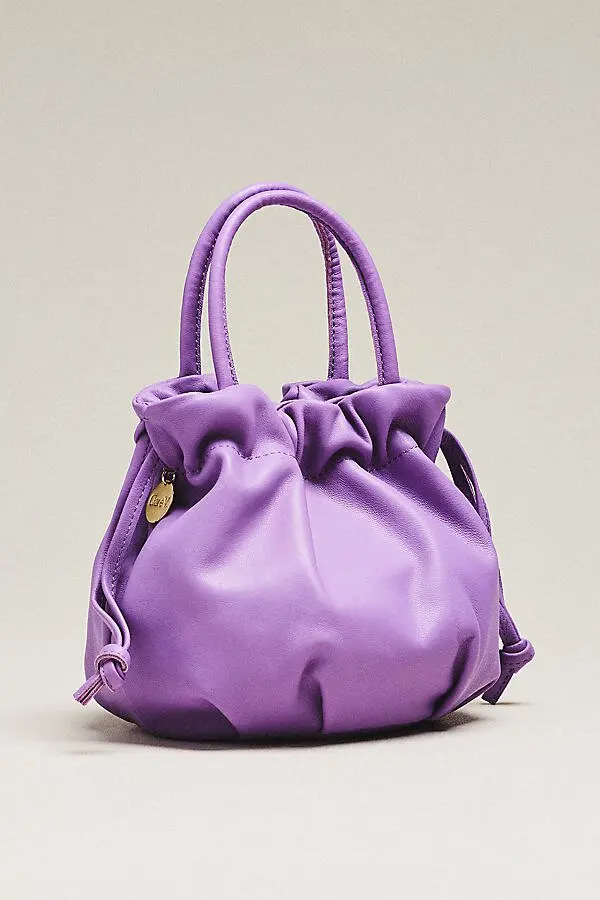 Clare V. Emma Italian Leather Satchel - Jacaranda