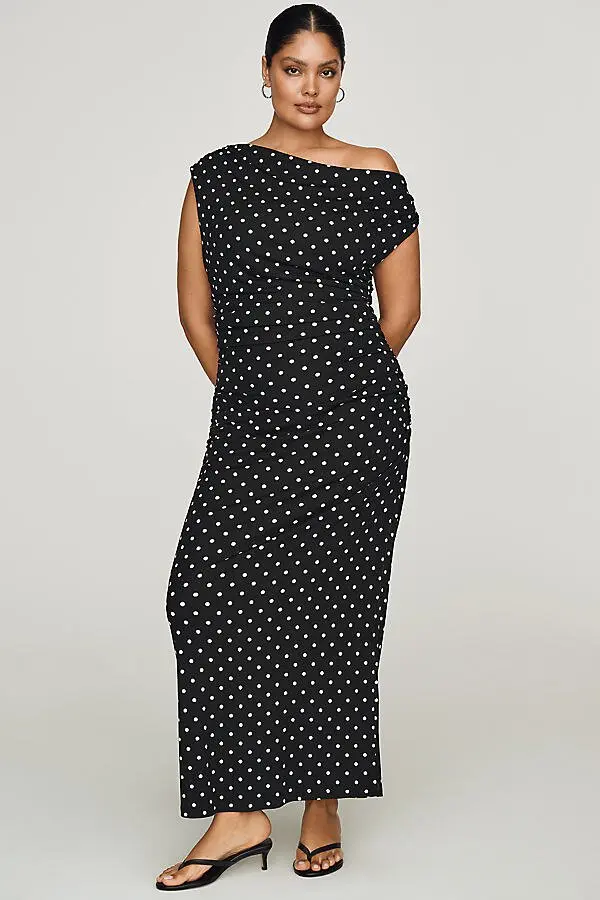 Endless Rose Polka Dot Midi Dress - Black Dot