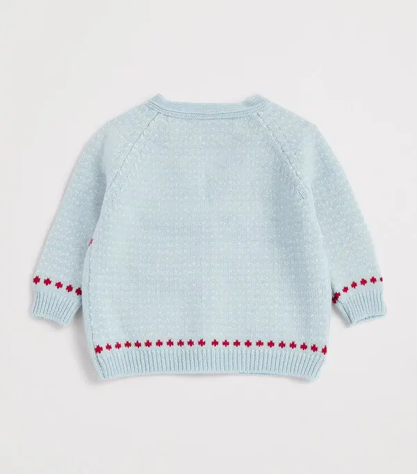 Rosie Sugden Cashmere Cardigan With Sailboat Motif