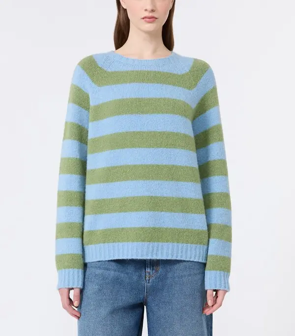Max Mara Striped Crew Neck Sweater