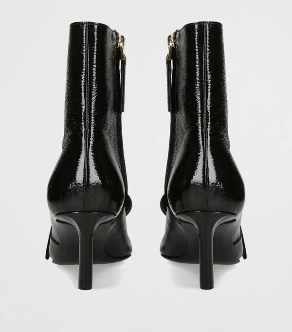 Givenchy Leather Twisted Ribbon Ankle Boots 65