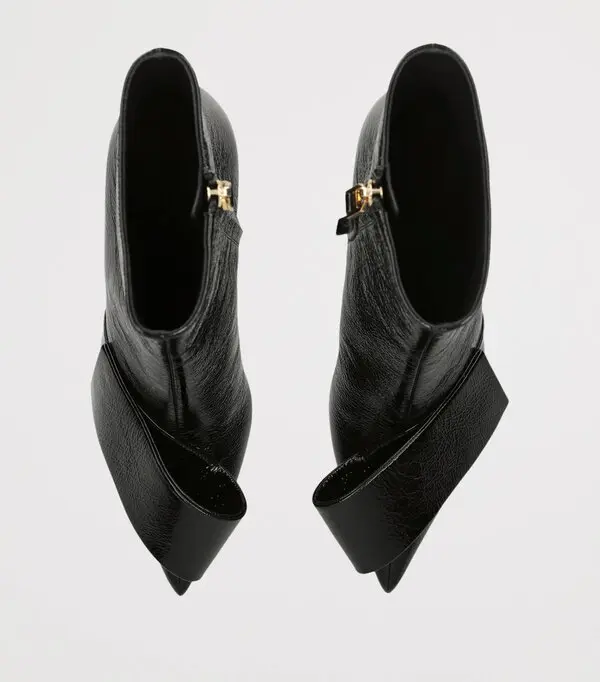 Givenchy Leather Twisted Ribbon Ankle Boots 65