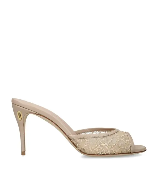 Jennifer Chamandi Lace Guido Mules 85 - Nude