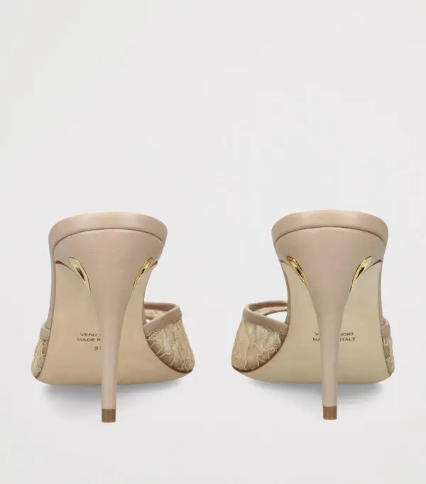 Jennifer Chamandi Lace Guido Mules 85 - Nude