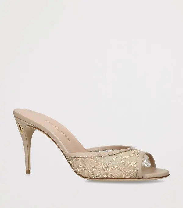 Jennifer Chamandi Lace Guido Mules 85 - Nude