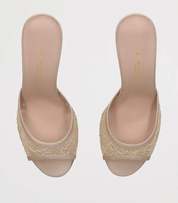 Jennifer Chamandi Lace Guido Mules 85 - Nude