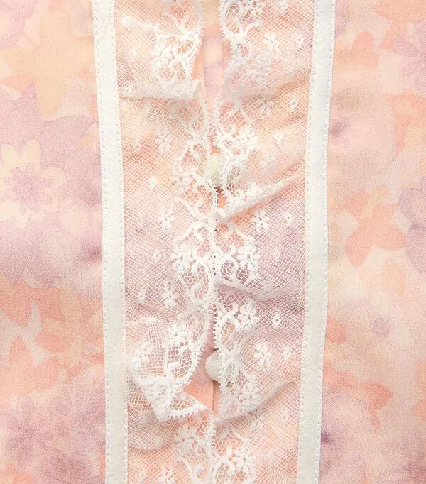 Chloé Silk & Lace Floral Mini Dress