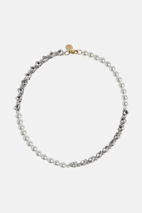 Simone Rocha Necklace With Pearls And Crystals - Bianco