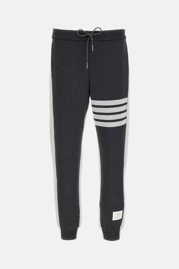Thom Browne 4-bar Colorblock Sport Pants - Grey