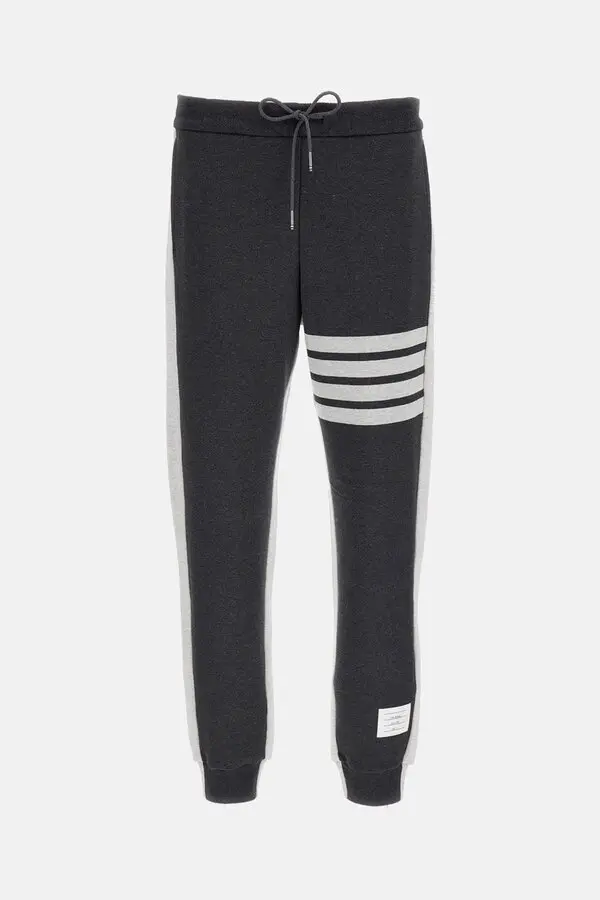 Thom Browne Pantaloni Sportivi 4-bar Colorblock - Grigio