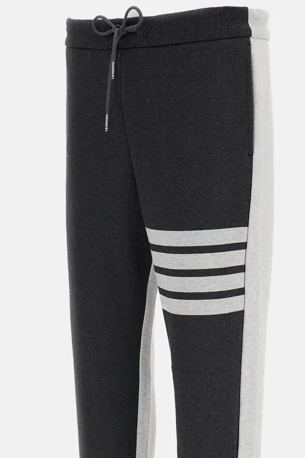 Thom Browne Pantaloni Sportivi 4-bar Colorblock - Grigio