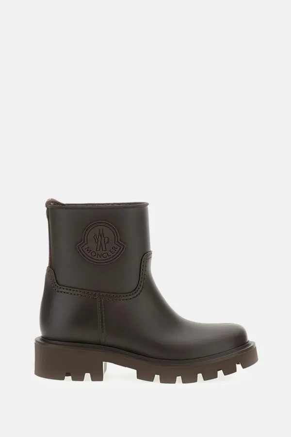 Moncler Kickstream Waterproof Pvc Ankle Boots - Brown
