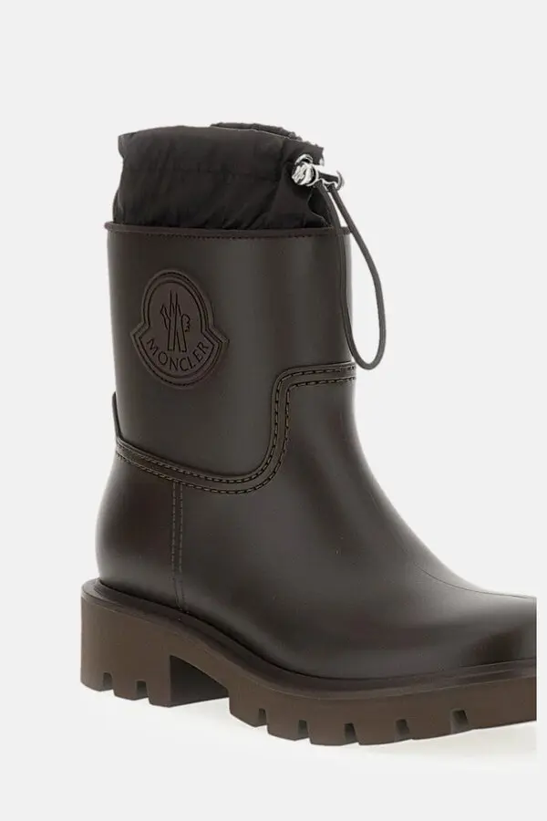 Moncler Kickstream Waterproof Pvc Ankle Boots - Marrone