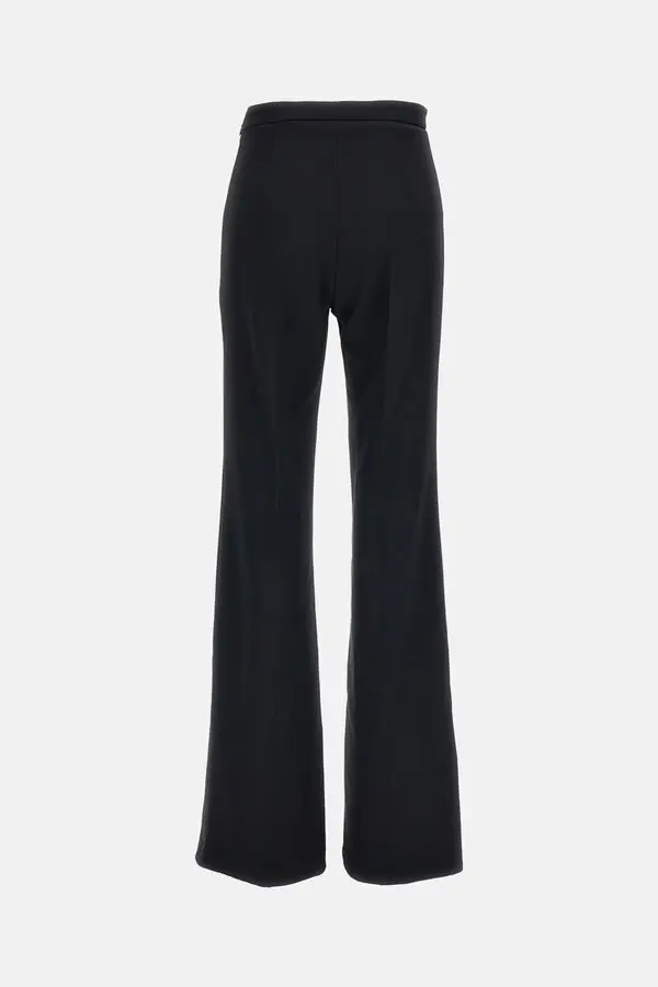 Elisabetta Franchi Stretch Crepe High Waist Flared Trousers