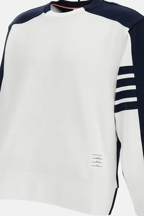 Thom Browne 4-bar Colorblock Crewneck Sweatshirt