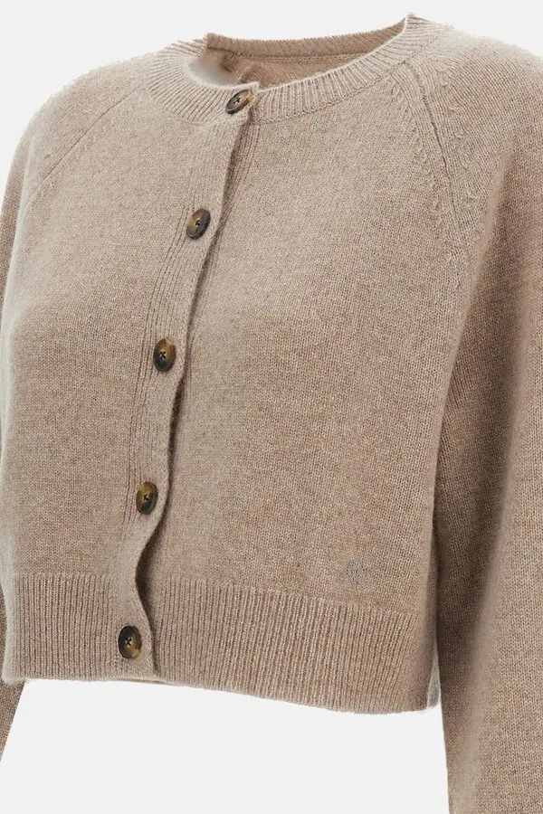 Loulou De Saison Heike Cashmere Cardigan - Beige
