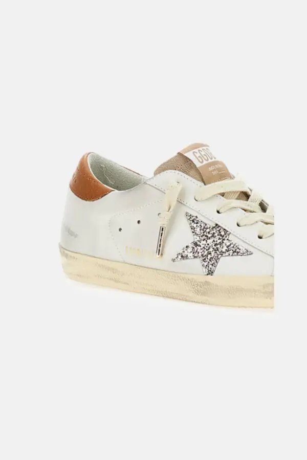 GOLDEN GOOSE Super Star Distressed Leather Sneakers