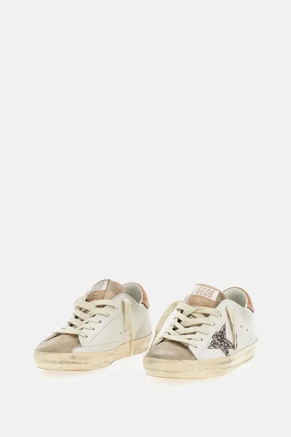 GOLDEN GOOSE Super Star Distressed Leather Sneakers