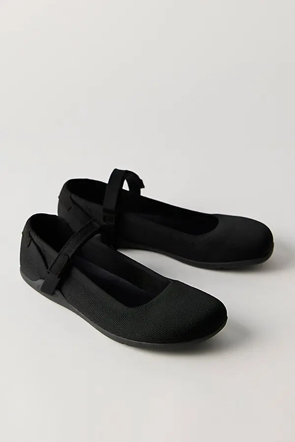 XERO SHOES Cassie Knit Mary Jane Flats - Black
