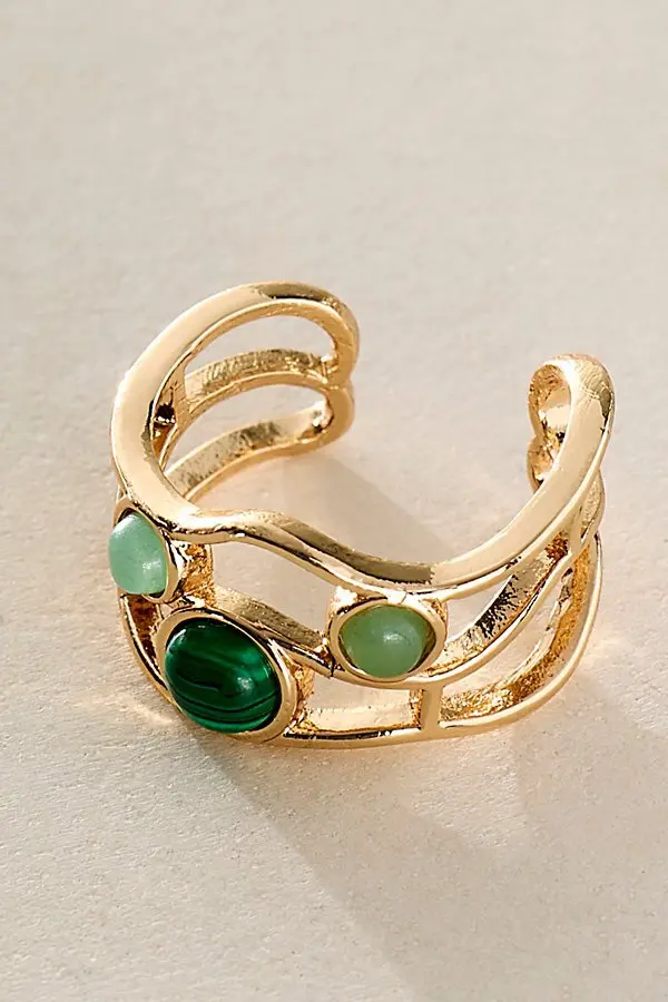 Free People Claudia Outfit Completer Ring With Stone Detailing