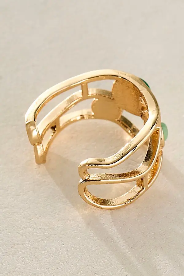 Free People Claudia Outfit Completer Ring With Stone Detailing