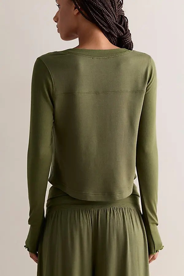 Free People Dream State Henley Top - Ferngully