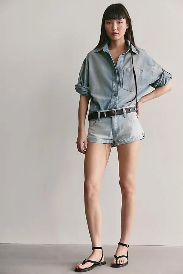 Free People We The Free Rally Cocoon Button Down Top
