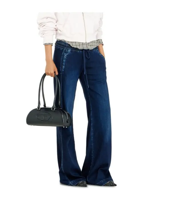DIESEL® D-ainty Wide Leg Jeans - Dark Blue