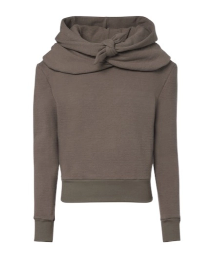 Magda Butrym Cotton-blend Jersey Hoodie - Grey