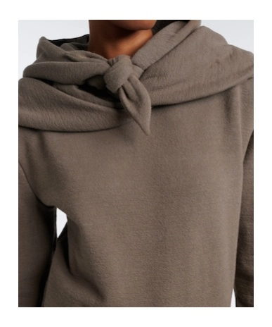 Magda Butrym Cotton-blend Jersey Hoodie With Knotted Hood Detail