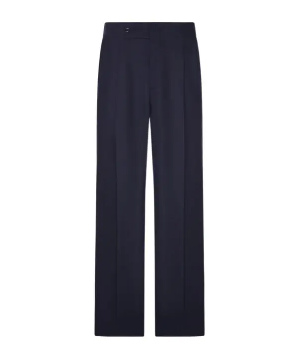 Giorgio Armani Pleated Straight-leg Trousers - Black