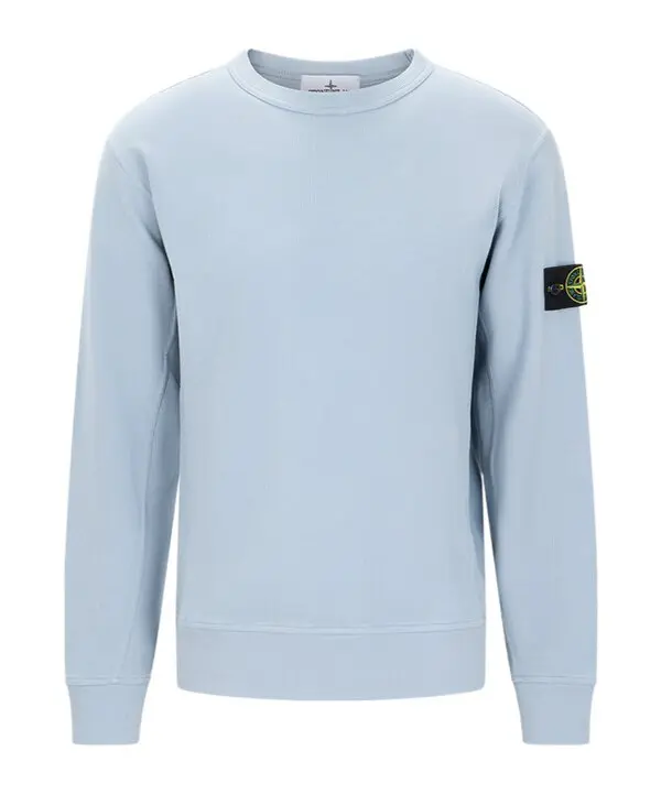 Stone Island Logo-patch Crewneck Sweatshirt - Ash Grey