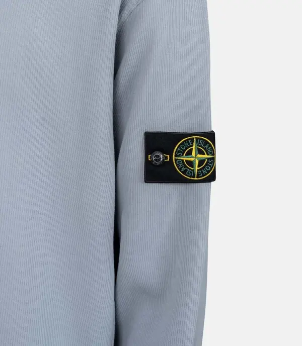 Stone Island Logo-patch Crewneck Sweatshirt - Ash Grey