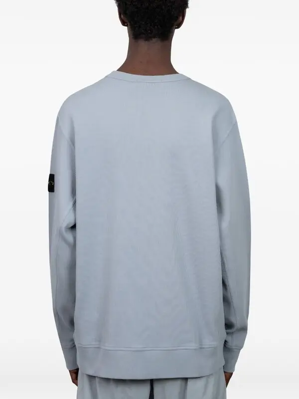 Stone Island Logo-patch Crewneck Sweatshirt - Ash Grey