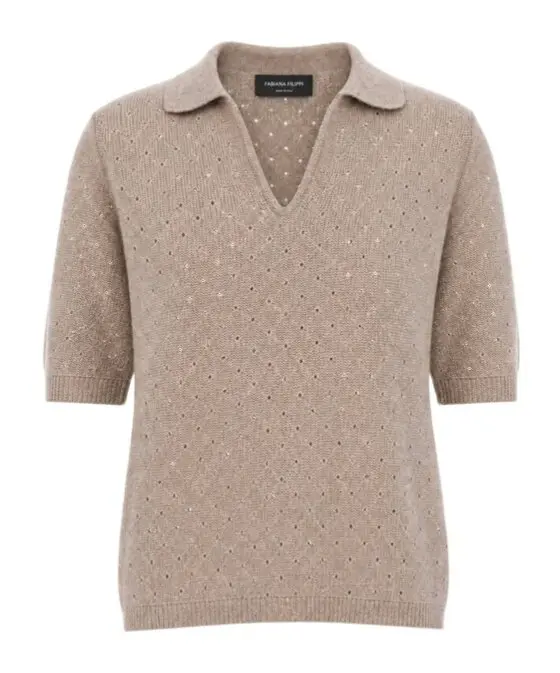 Fabiana Filippi Short-sleeved Sweater - Nude
