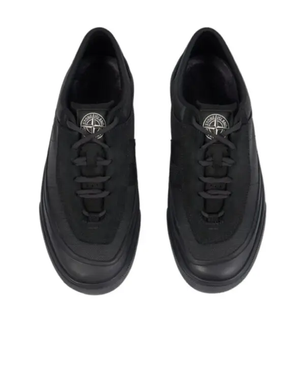 Stone Island Low-top Trainers With Compass Logo Patch