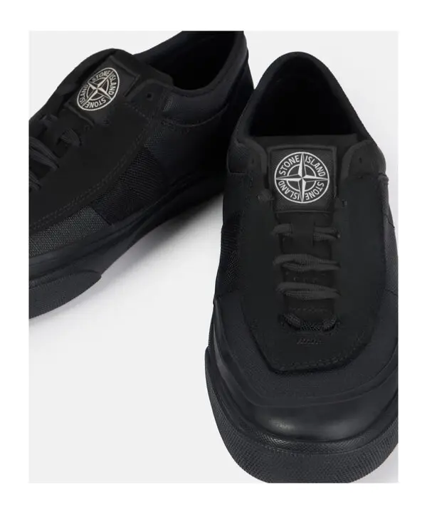 Stone Island Low-top Trainers With Compass Logo Patch