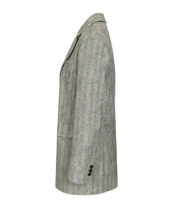 Emporio Armani Herringbone Leather Blazer