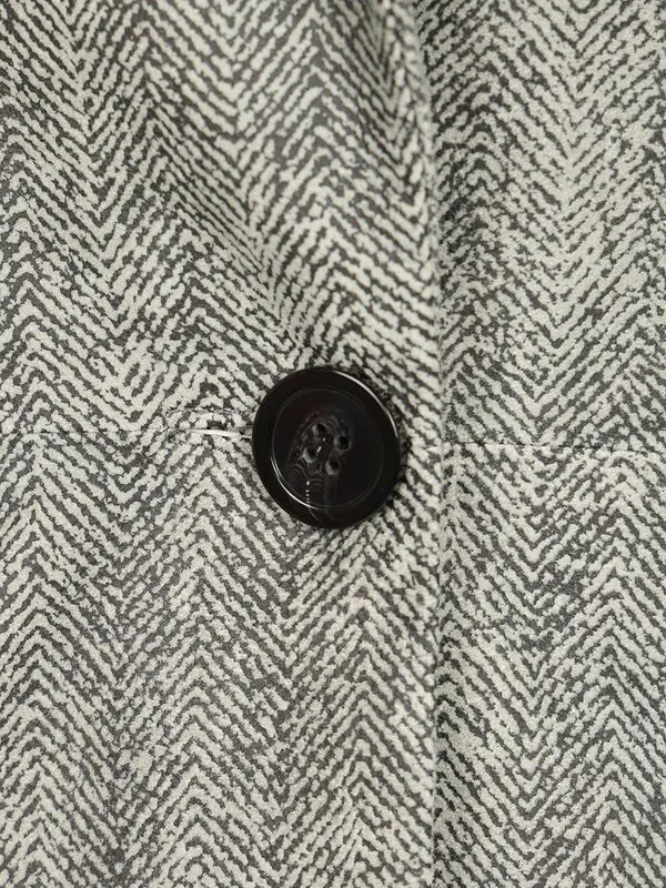 Emporio Armani Herringbone Leather Blazer