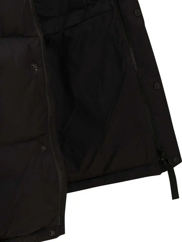 Canada Goose Sterling Down Jacket With Hood And Logo Patch - Black