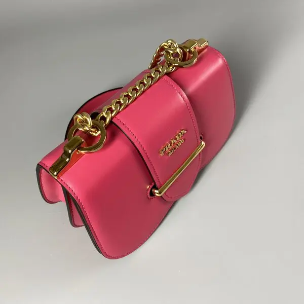 Prada Logo Shoulder Bag - Pink