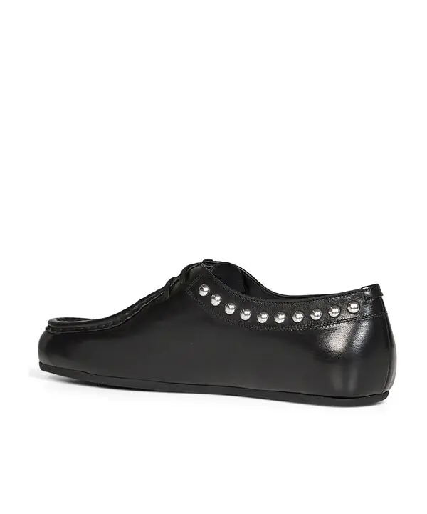 JIL SANDER Hood Stud-embellished Loafers