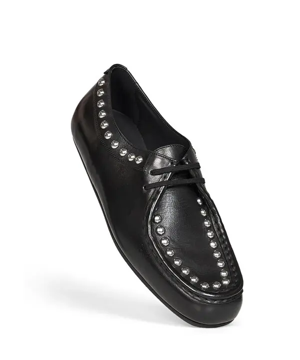 JIL SANDER Hood Stud-embellished Loafers