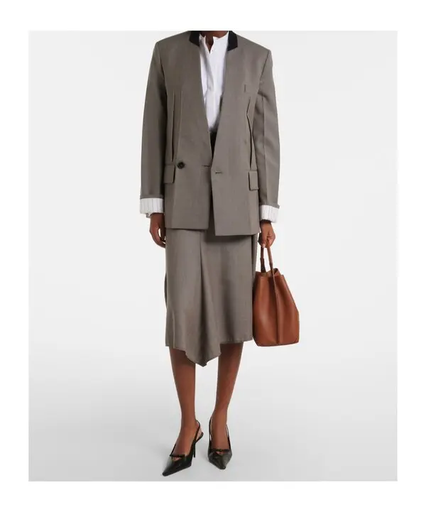 Victoria Beckham Medium Leather Bucket Bag