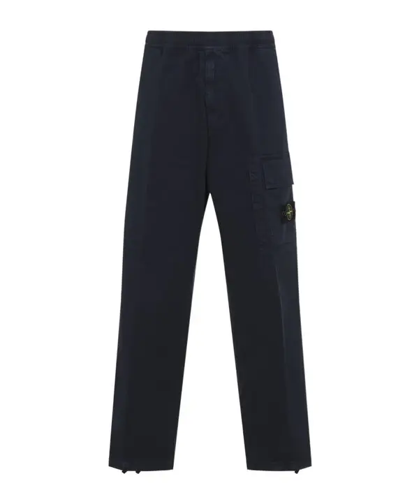 Stone Island Elastic-waist Casual Trousers - Blue