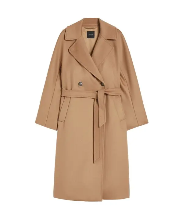 Max Mara Resina Belted Long Coat - Camel