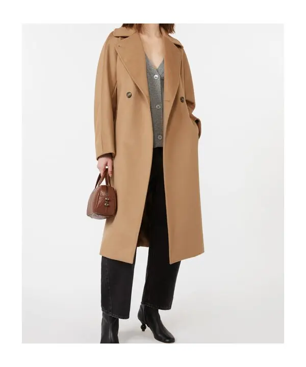 Max Mara Resina Belted Long Coat - Camel