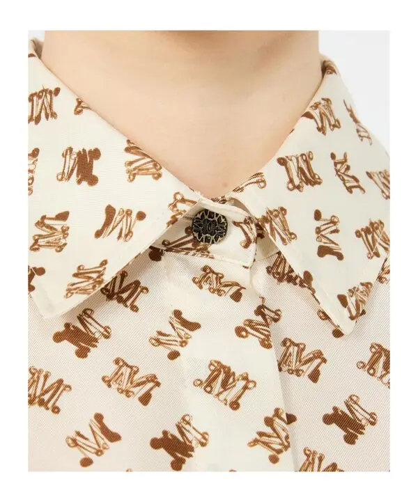 Max Mara Monogrammed Long-sleeved Shirt